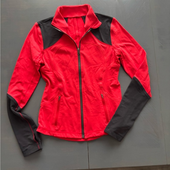 lululemon athletica | Jackets & Coats | Vintage Lululemon Red And Grey ...